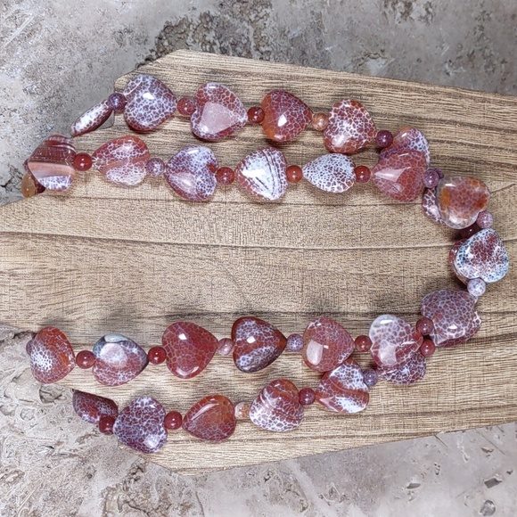 Jay King | Jewelry | Jay King Double Strand Heart Shaped Stone Necklace ...